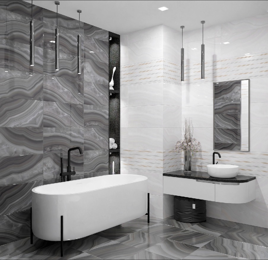 Плитка настенная AZORI Acate Grey 31,5х63см купить в Томске